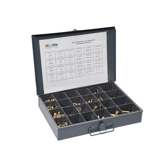 690 Piece Grade 8 Coarse Thread Fastener Drawer Assortment - Walmart.com