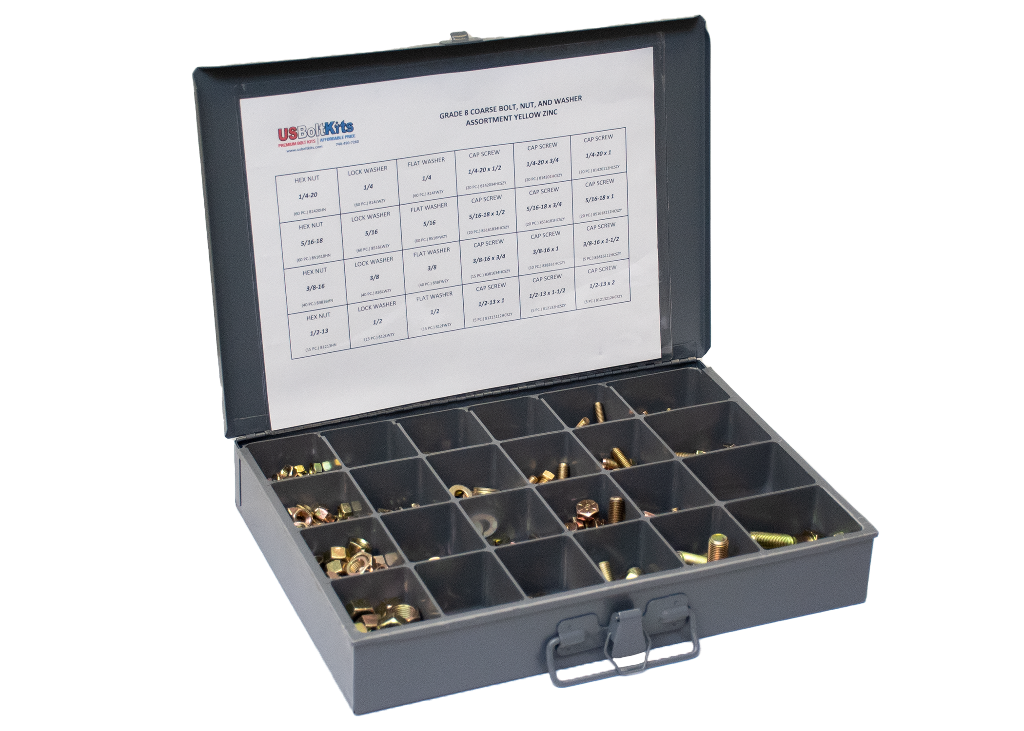 690 Piece Grade 8 Coarse Thread Fastener Drawer Assortment Walmart