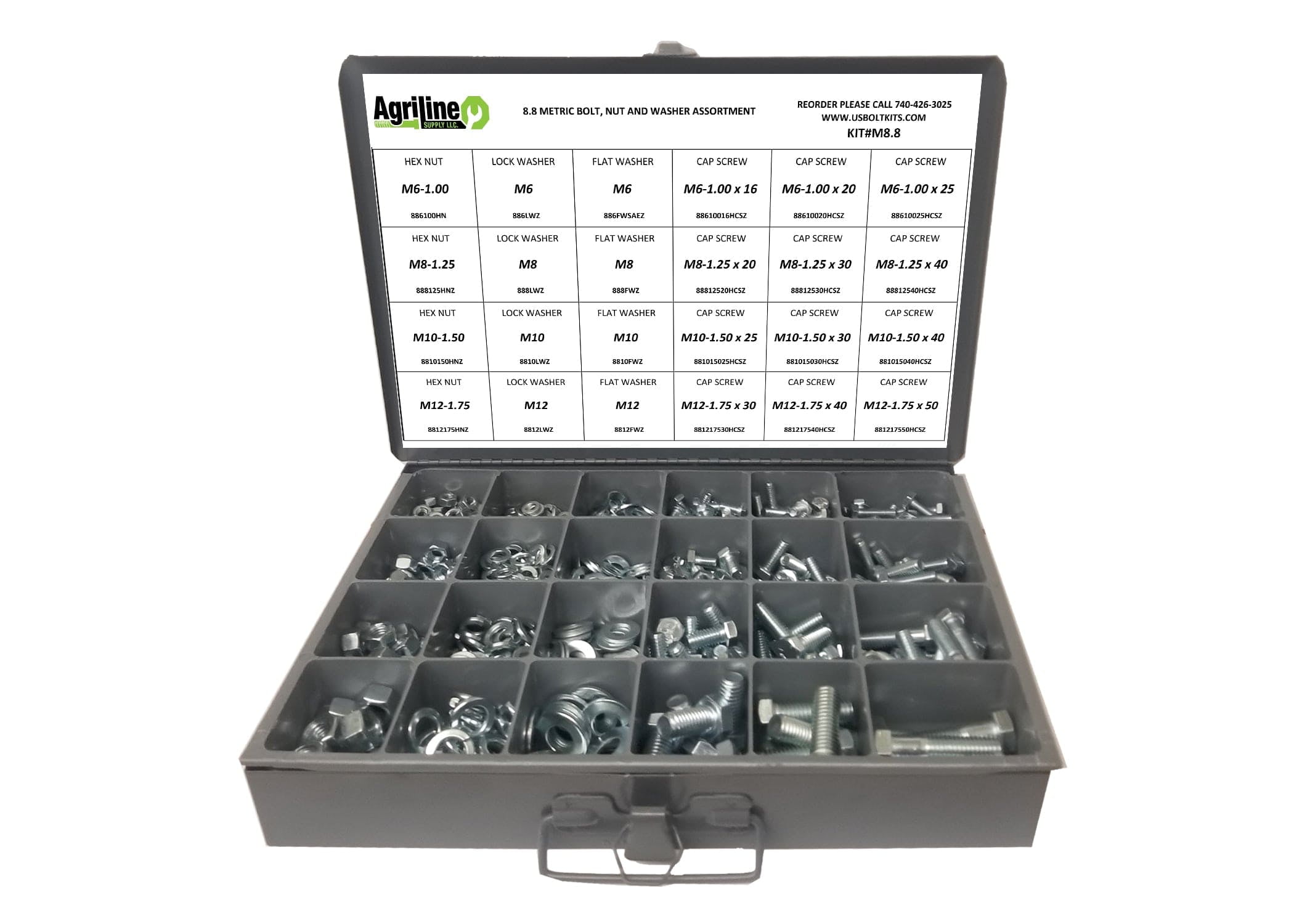 690 Piece Metric 8.8 Coarse Thread Assortment - Walmart.com