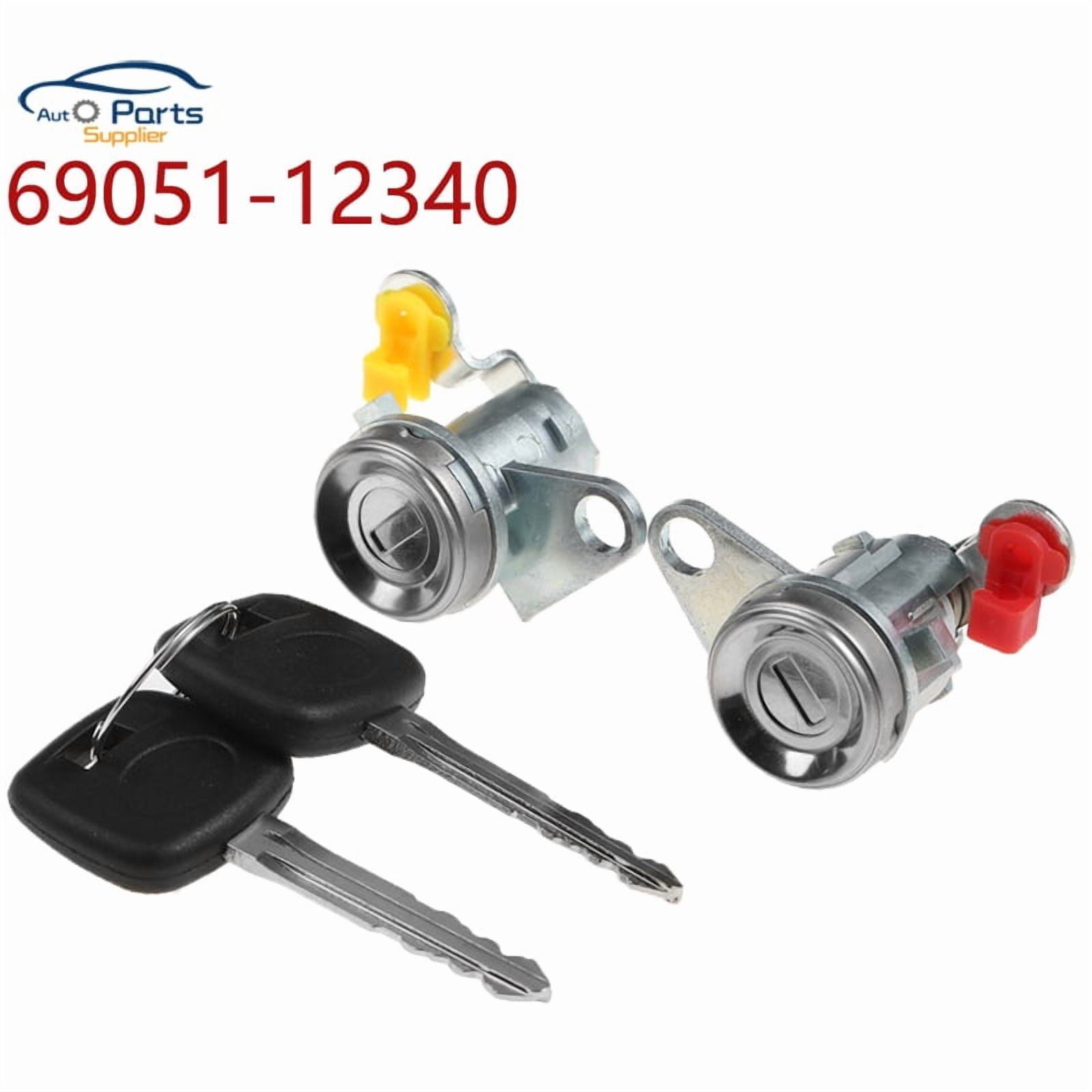 69051-12340 69052-12340 Car Door Lock with Key (L+R) for Toyota Corolla ...