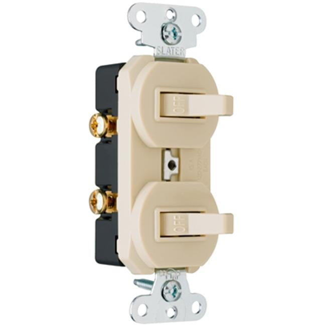 690IGCCC5 15A Combination Device 2 Single Pole Switches, Ivory ...