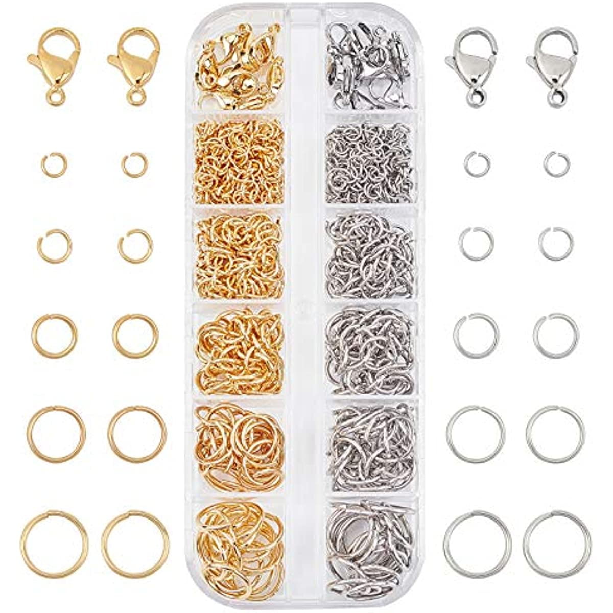 690pcs 304 Stainless Steel Open Jump Rings for Jewelry Making ...