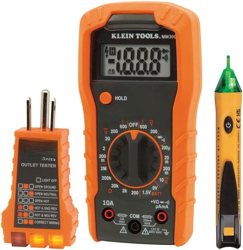 69149P Electrical Test Kit with Digital Multimeter, Non-Contact Tester ...