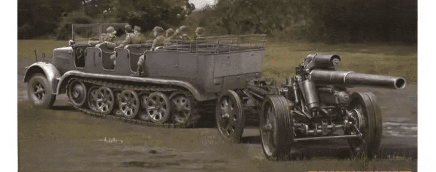 6918 1/35 Sd.Kfz.7 8t Halftrack w/sFH18 Howitzer Precision Upgrade Ver ...