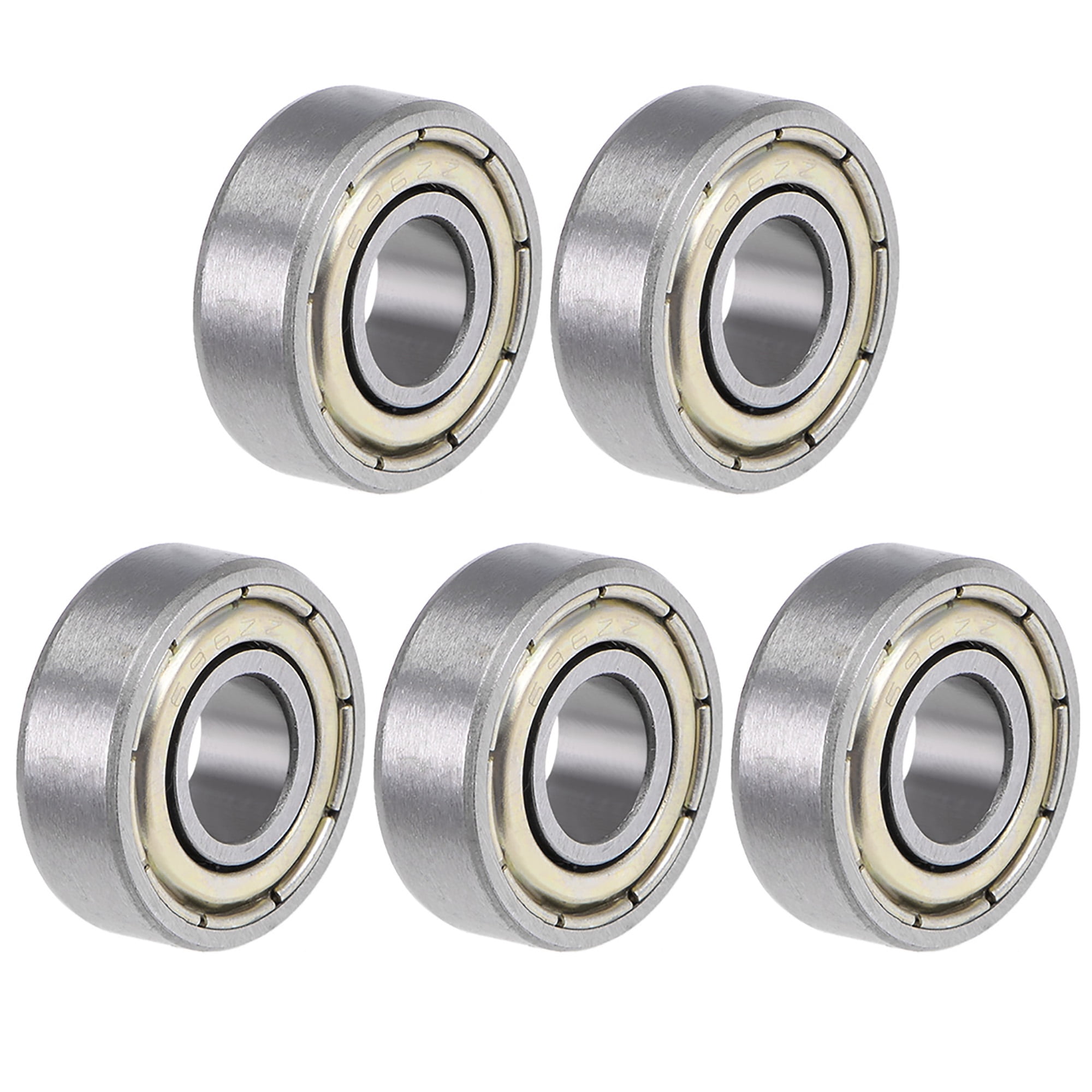 696ZZ Deep Groove Ball Bearing, 6x15x5mm Double Shielded ABEC-1 ...