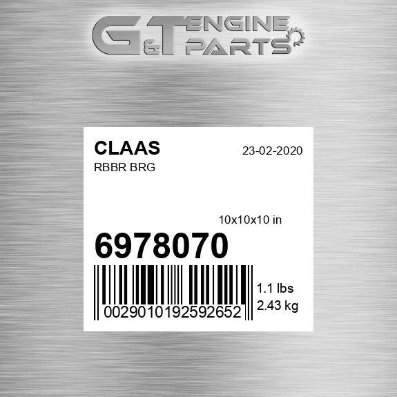 6978070 RBBR BRG fits CLAAS (New OEM) - Walmart.com