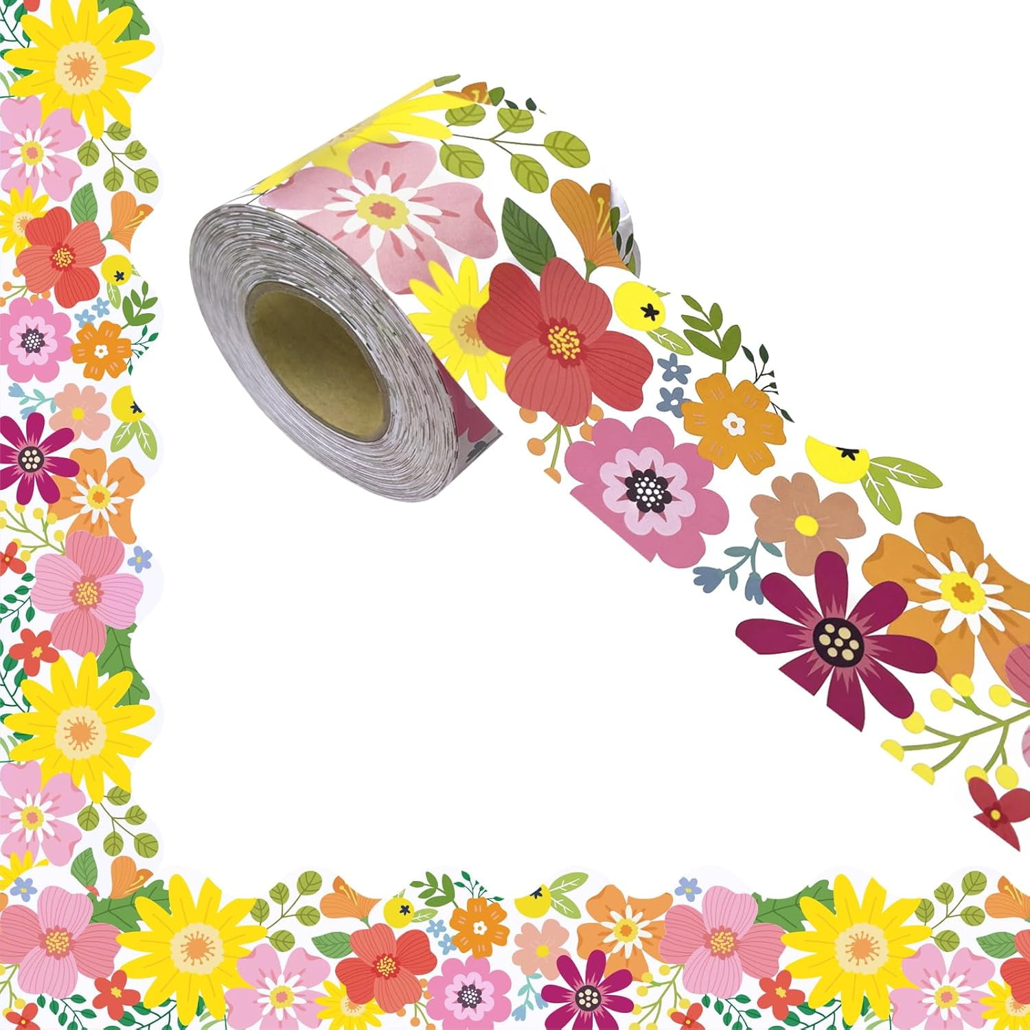 69Feet Bulletin Board Borders,Spring Flower Bulletin Board Border ...