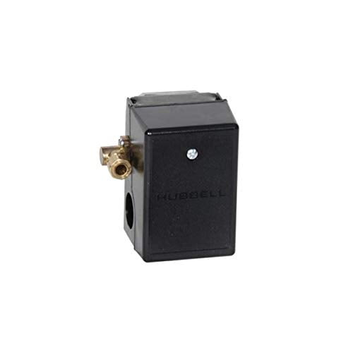 69JF6Y Hubbell Pressure Switch, with Unloader, 80-100 psi, 1/4" FPT, 60 ...