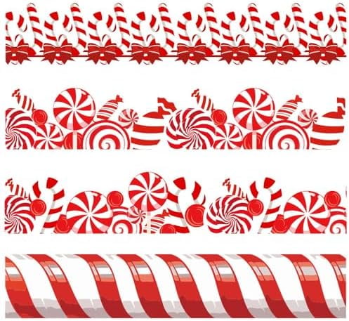 69ft Christmas Bulletin Board Borders Xmas Candy Cane Stripes Bulletin ...
