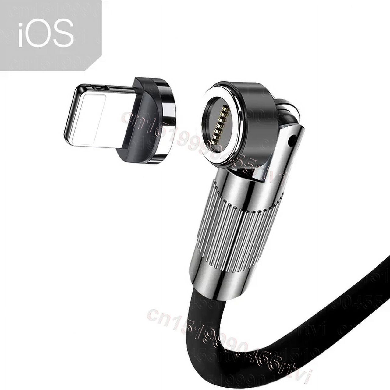6A 120W Magnetic USB Cable For iPhone Fast Charging Charger 540 Rotate ...