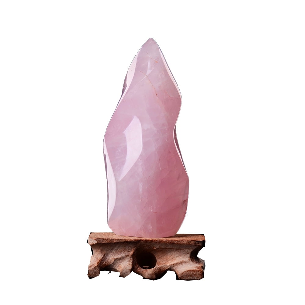 6A Natural Rose Quartz Torch Sculpture, Crystal Obelisk Home Decor ...