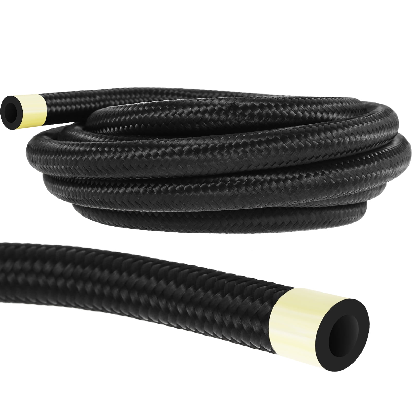 6AN Fuel Line Hose Stainless Steel Nylon Braided Rubber Hose Diameter 3 ...