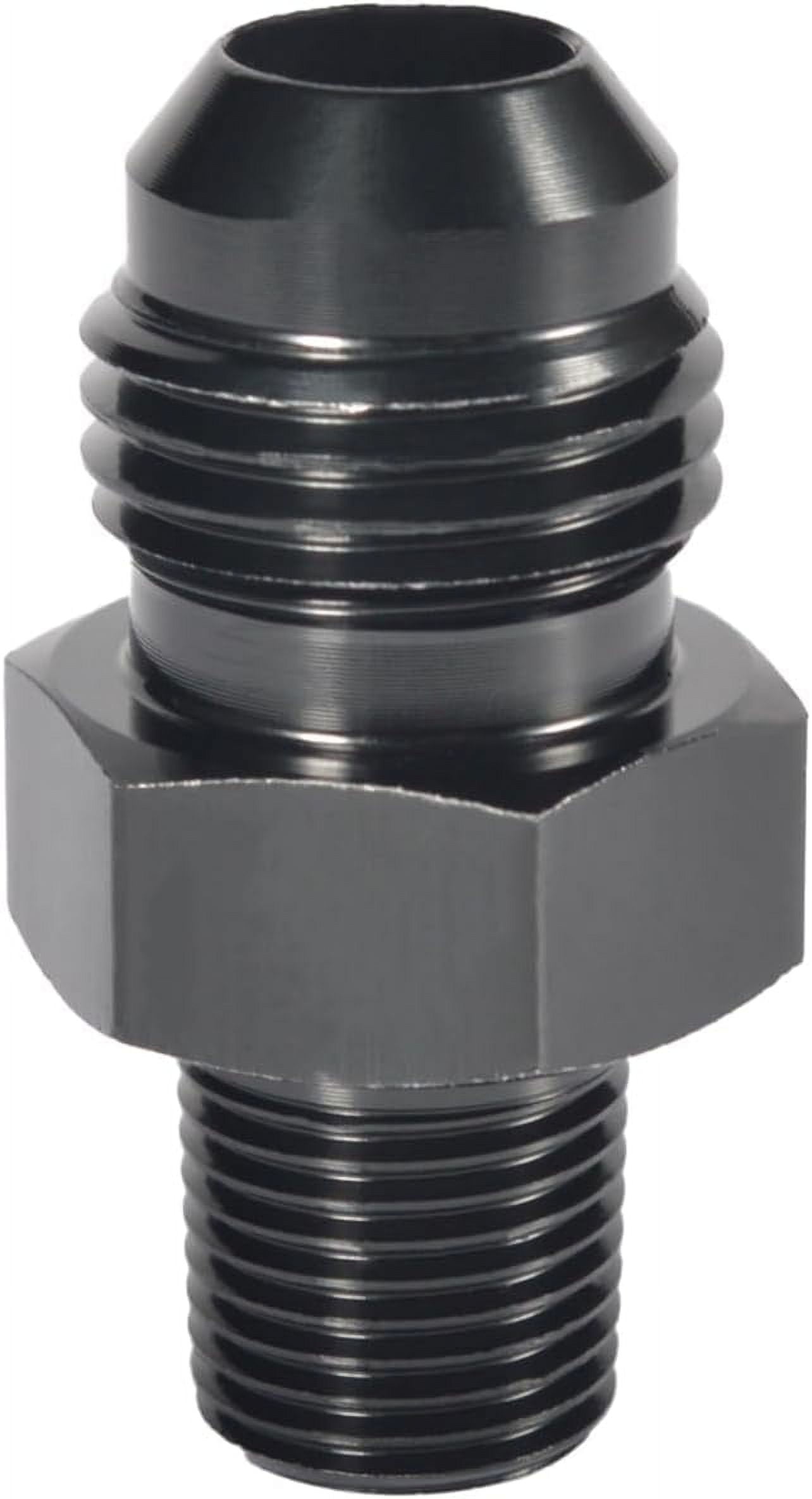 6AN Male Flare to 1/8" NPT Pipe Fitting Adapter, Aluminum Straight 6AN to 1/8" NPT Male Hose ...