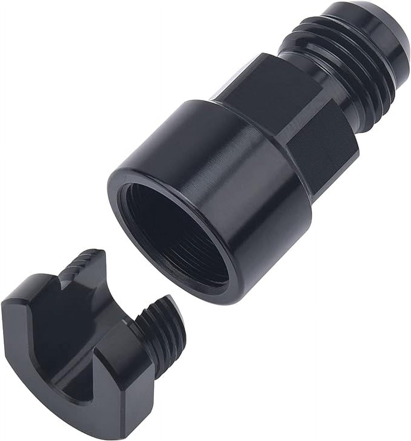 6AN Male to 3/8" Quick-Disconnect Female EFI Fuel Rail Fitting Aluminum ...