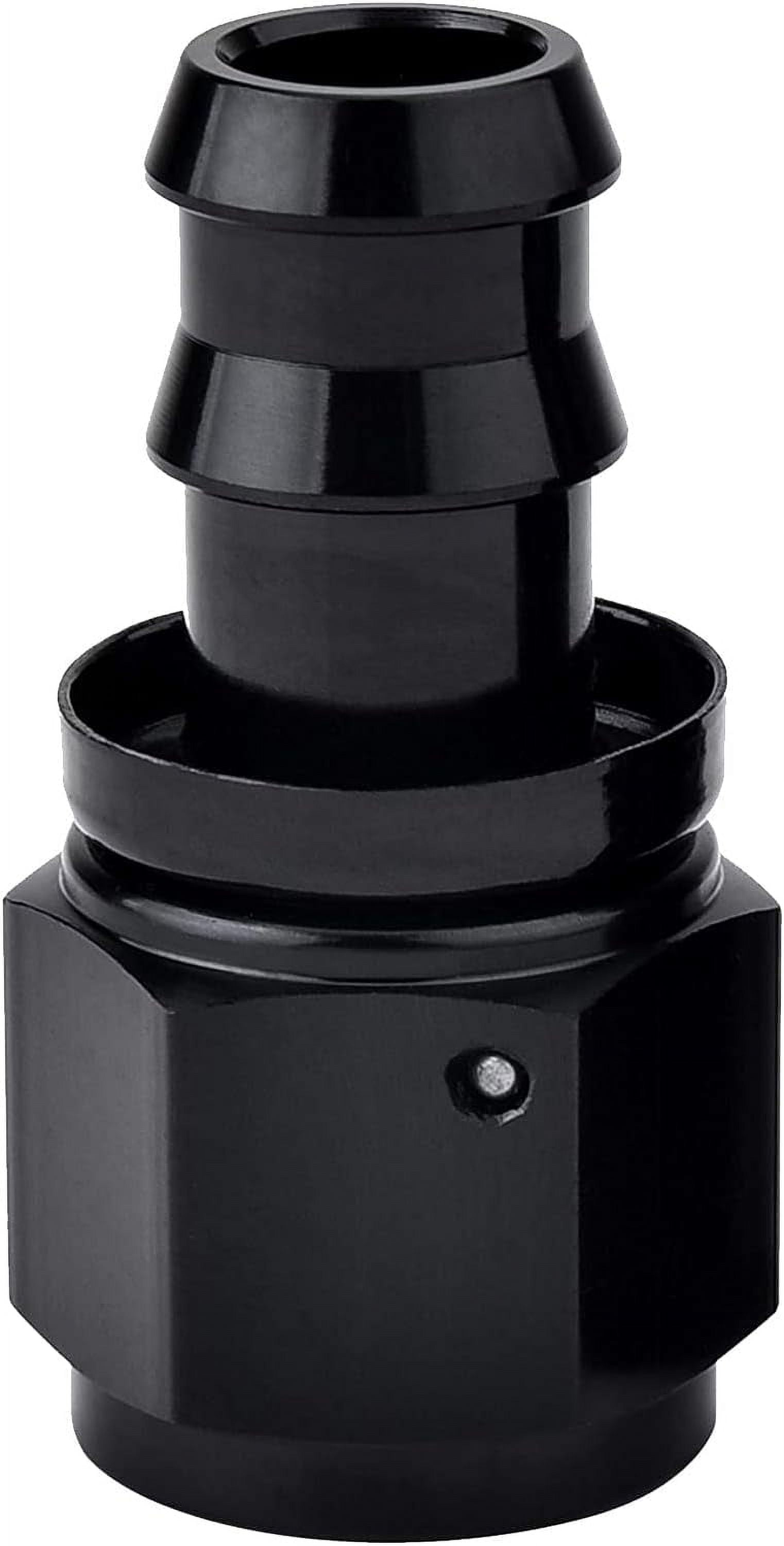 6AN Straight Push Lock Hose Fitting End Black - Walmart.com