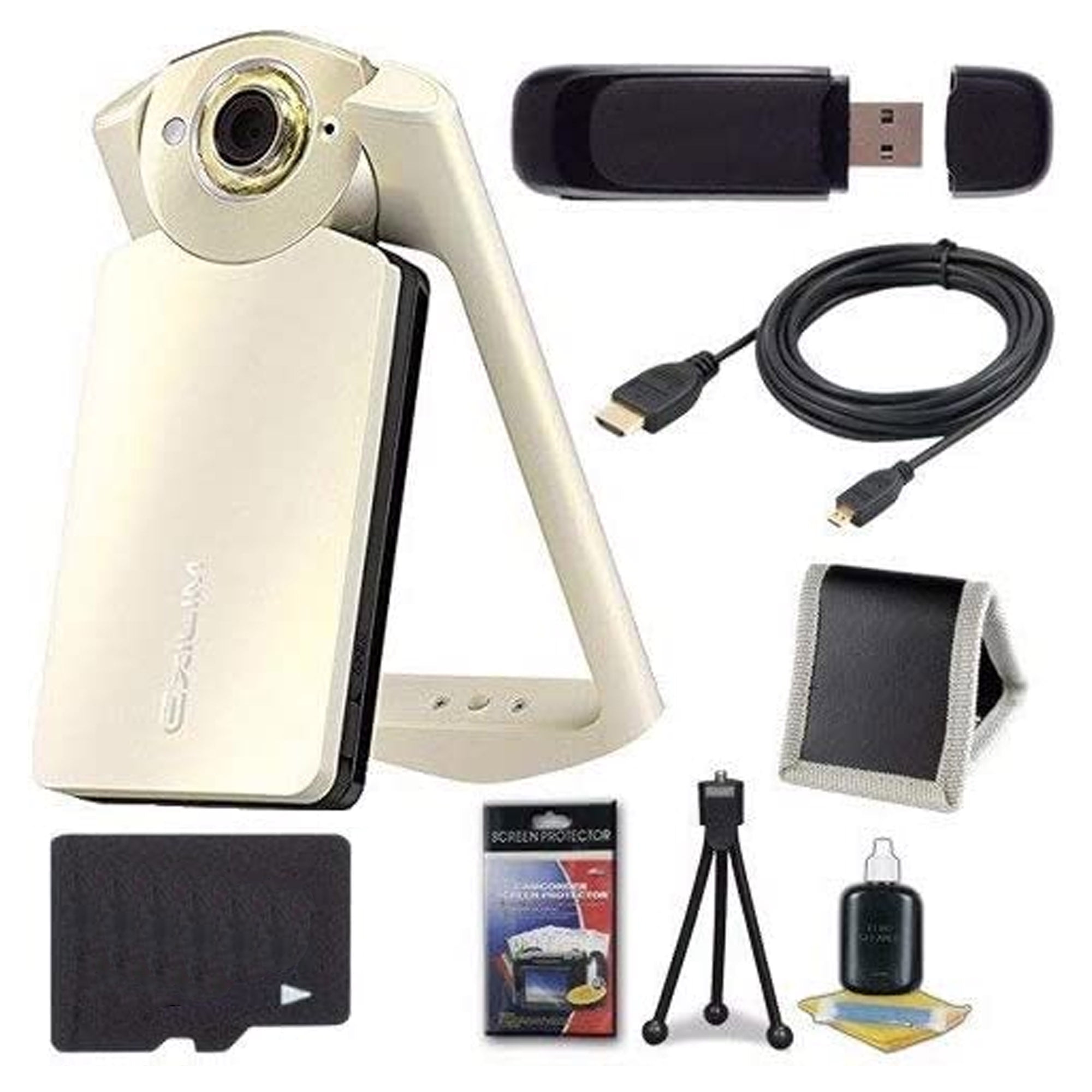 6Ave Casio EX-TR60 Self Portrait/Selfie Digital Camera (Silky White ...