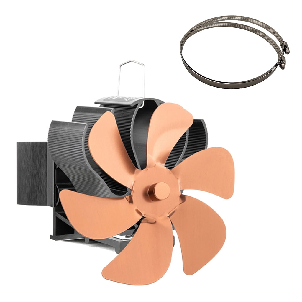 6B1adesHome Fireplace Stove Fan Heat Powered Fan Efficient Heat ...