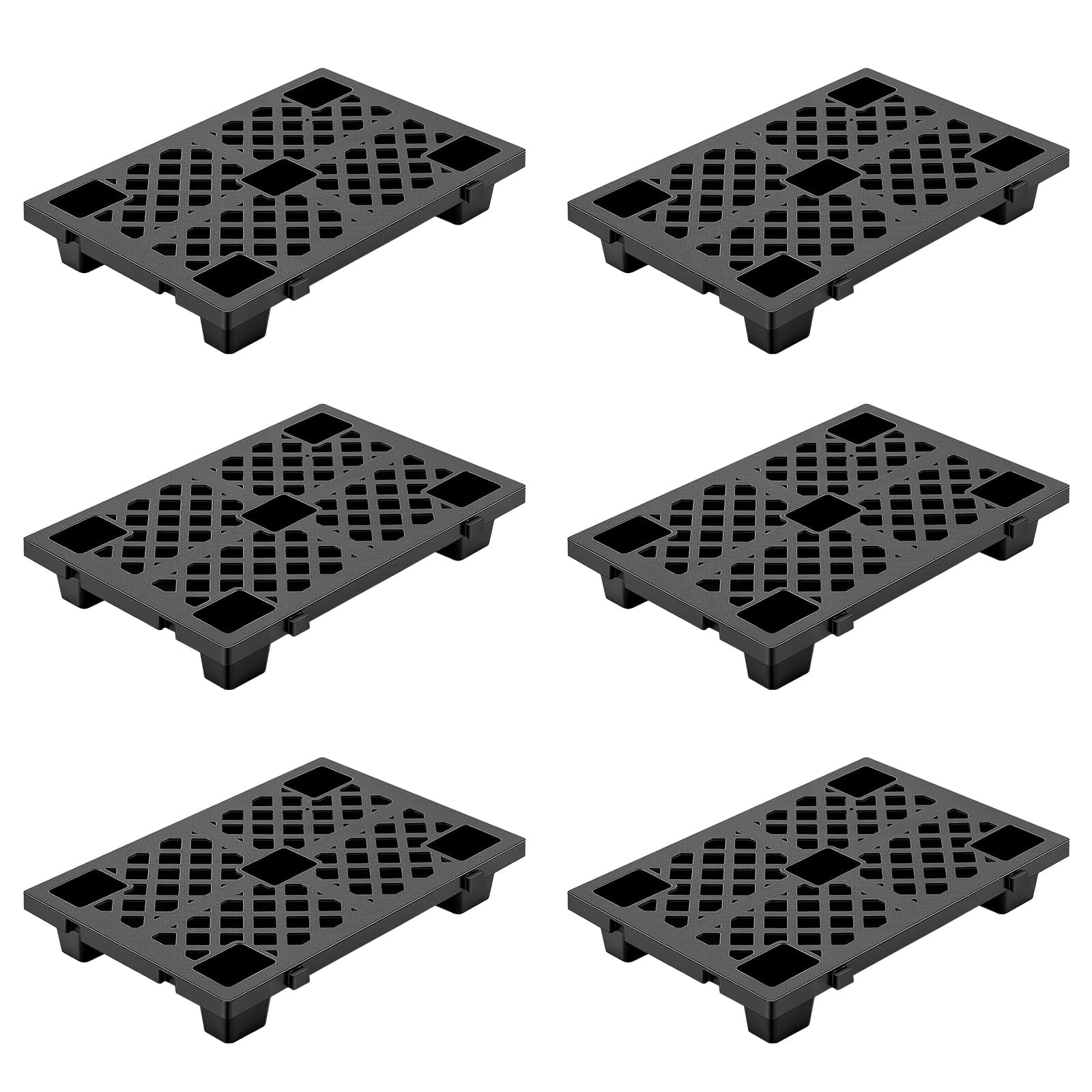 6CS Interlocking Plastic Pallets, Lightweight Floor Pallets with ...