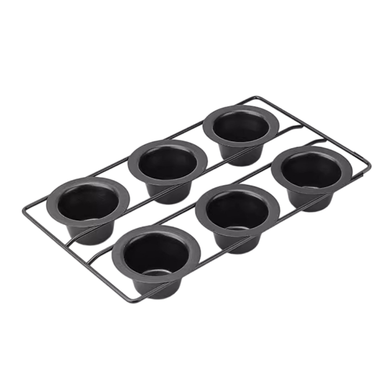 6Cell Multifuntional Cake Baking Molds Small Baking Pans Carbon Steel ...