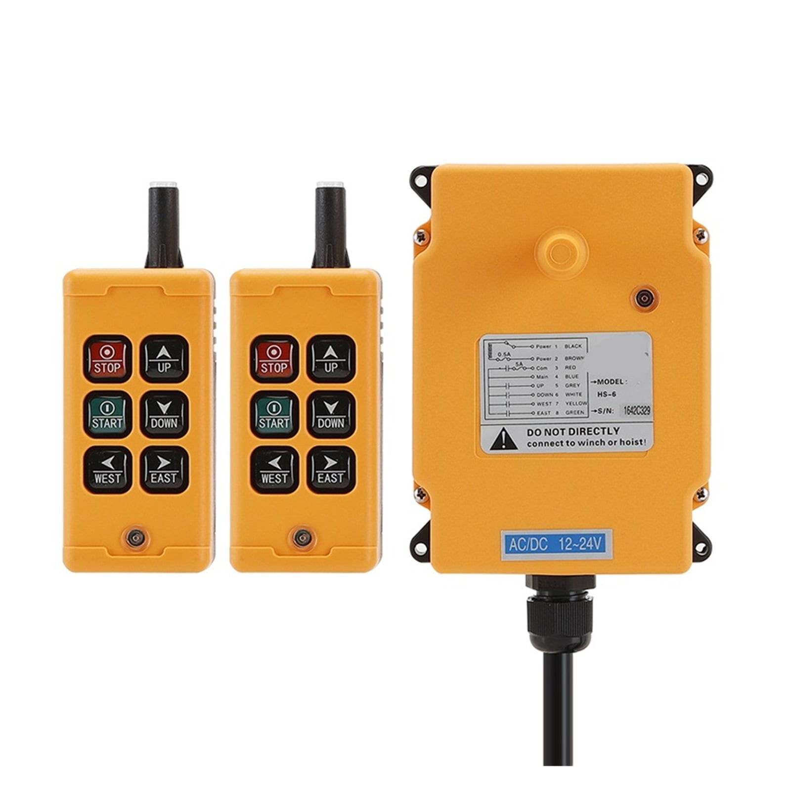 6Channels Hoist Crane Radio Controller Sysem Industrial Remote Control ...