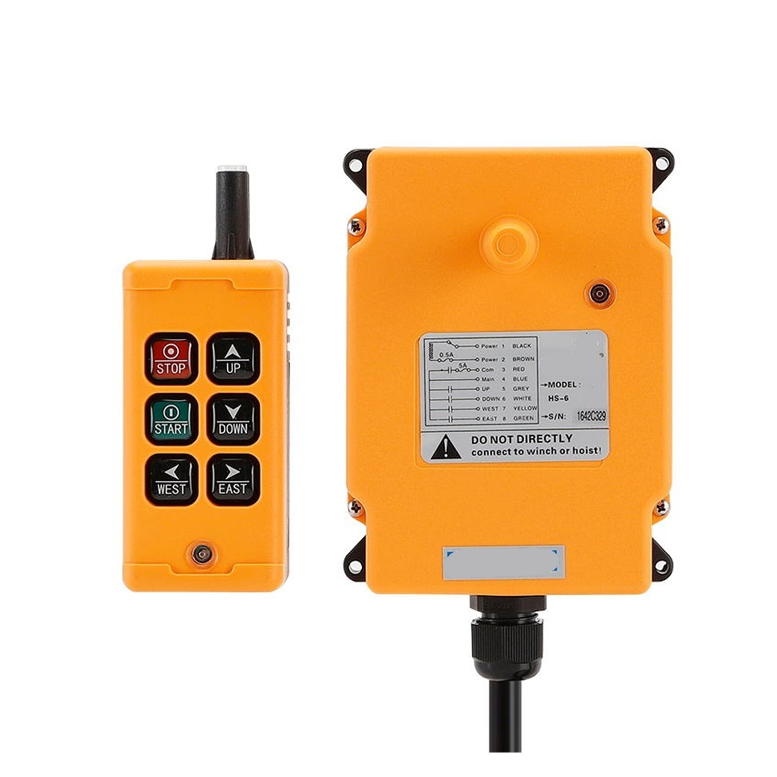 6Channels Hoist Crane Radio Controller Sysem Industrial Remote Control ...