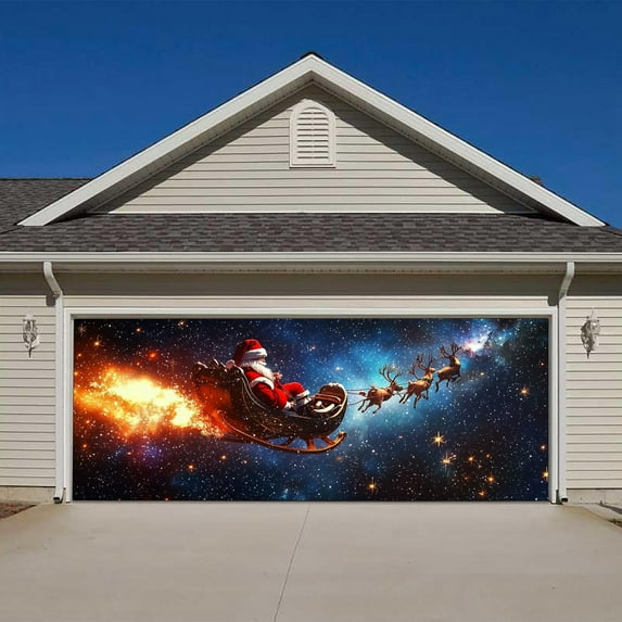 6Christmas Garage BannerMake A Festive Statement This Christmas With Our Garage Banner For ...