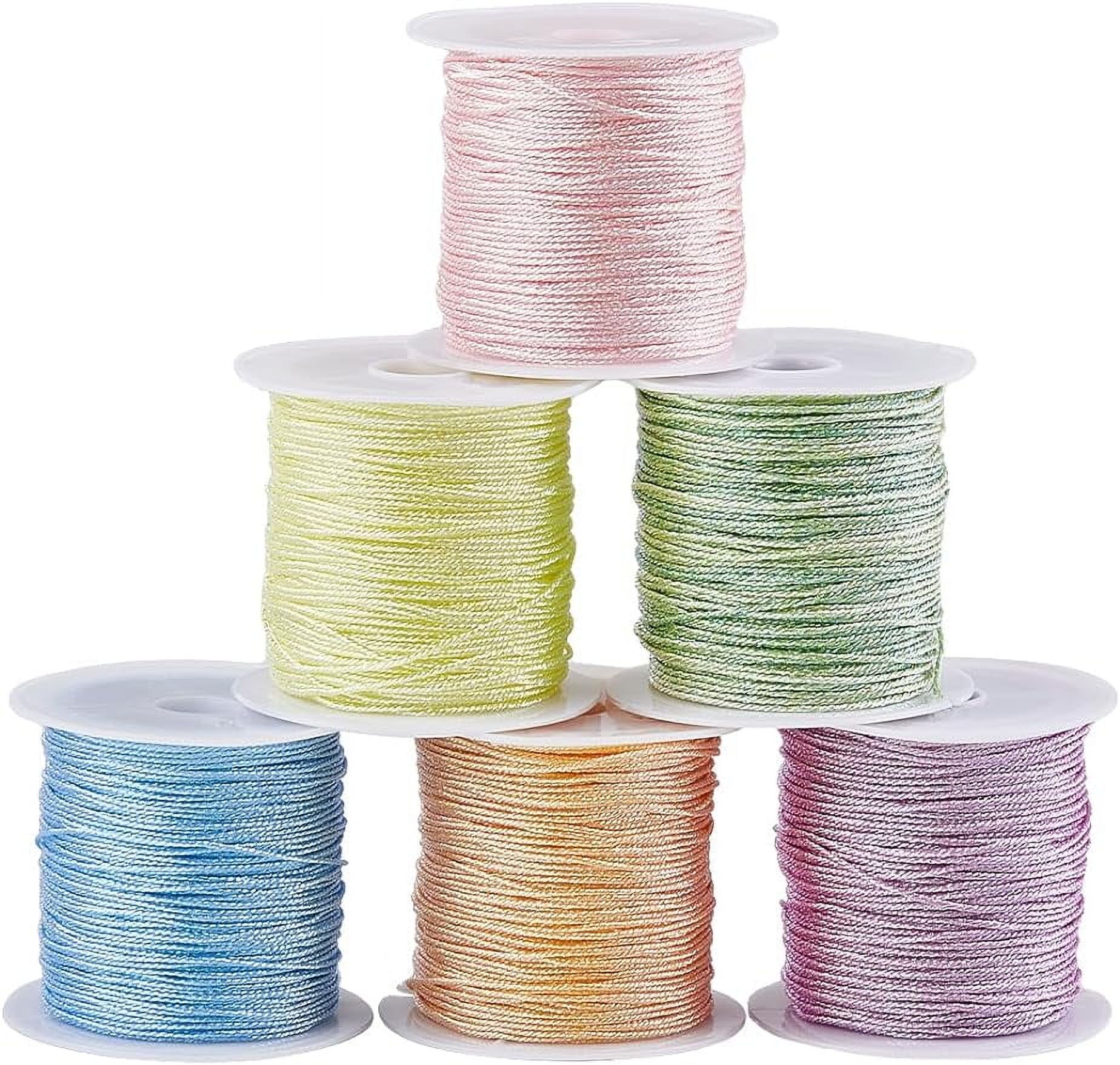 6Colors 0.8mm Wax Cord String Waxed Bracelet Cords 12-Ply Waxed ...