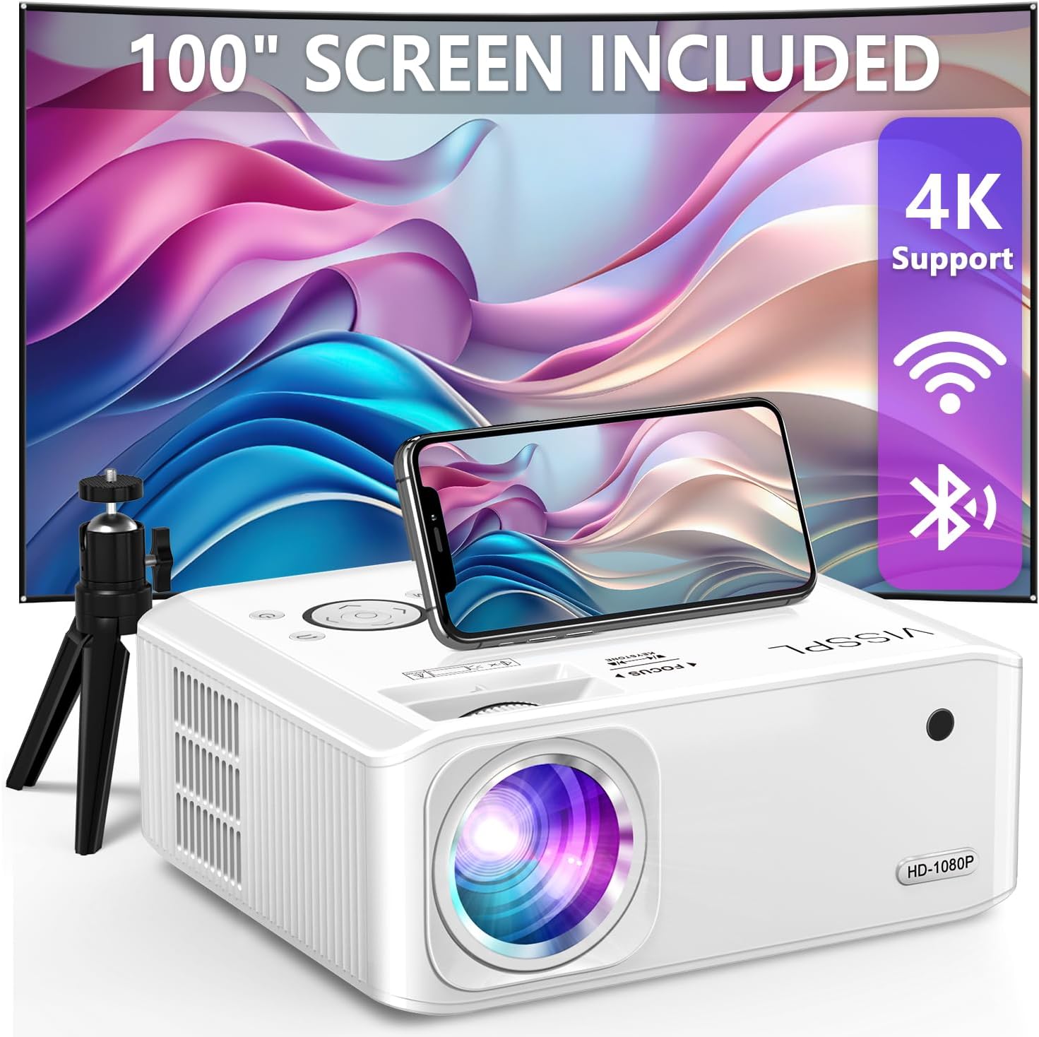 [6D/4P/4K] Projector with WiFi and Bluetooth, Electric Keystone 15000L ...