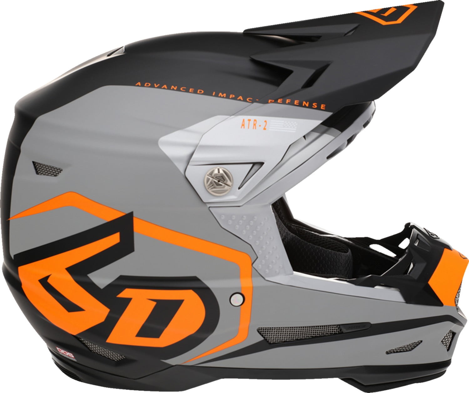 6D ATR-2 Delta MX Offroad Helmet Neon Orange LG - Walmart.com