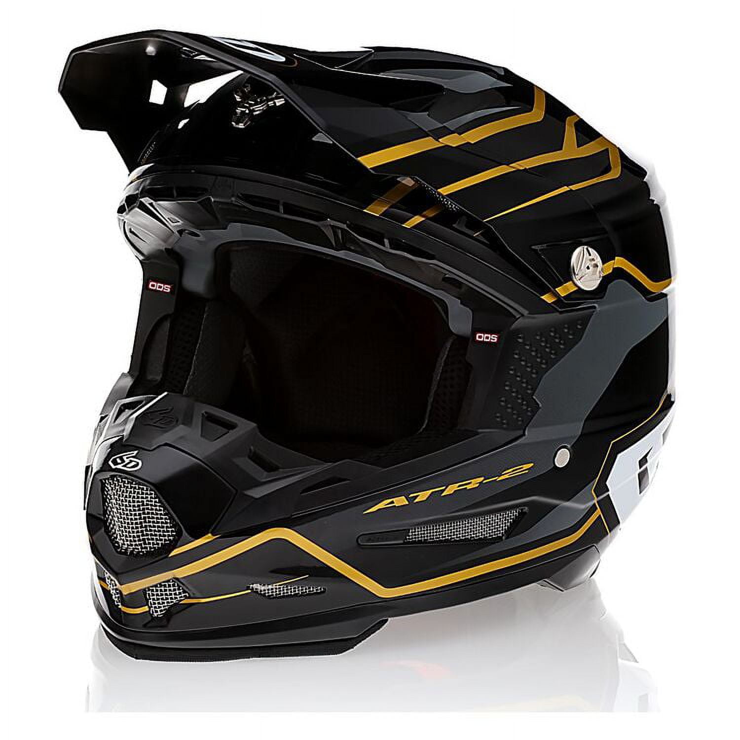 6D ATR-2 Phase MX Offroad Helmet Black/Gold MD - Walmart.com