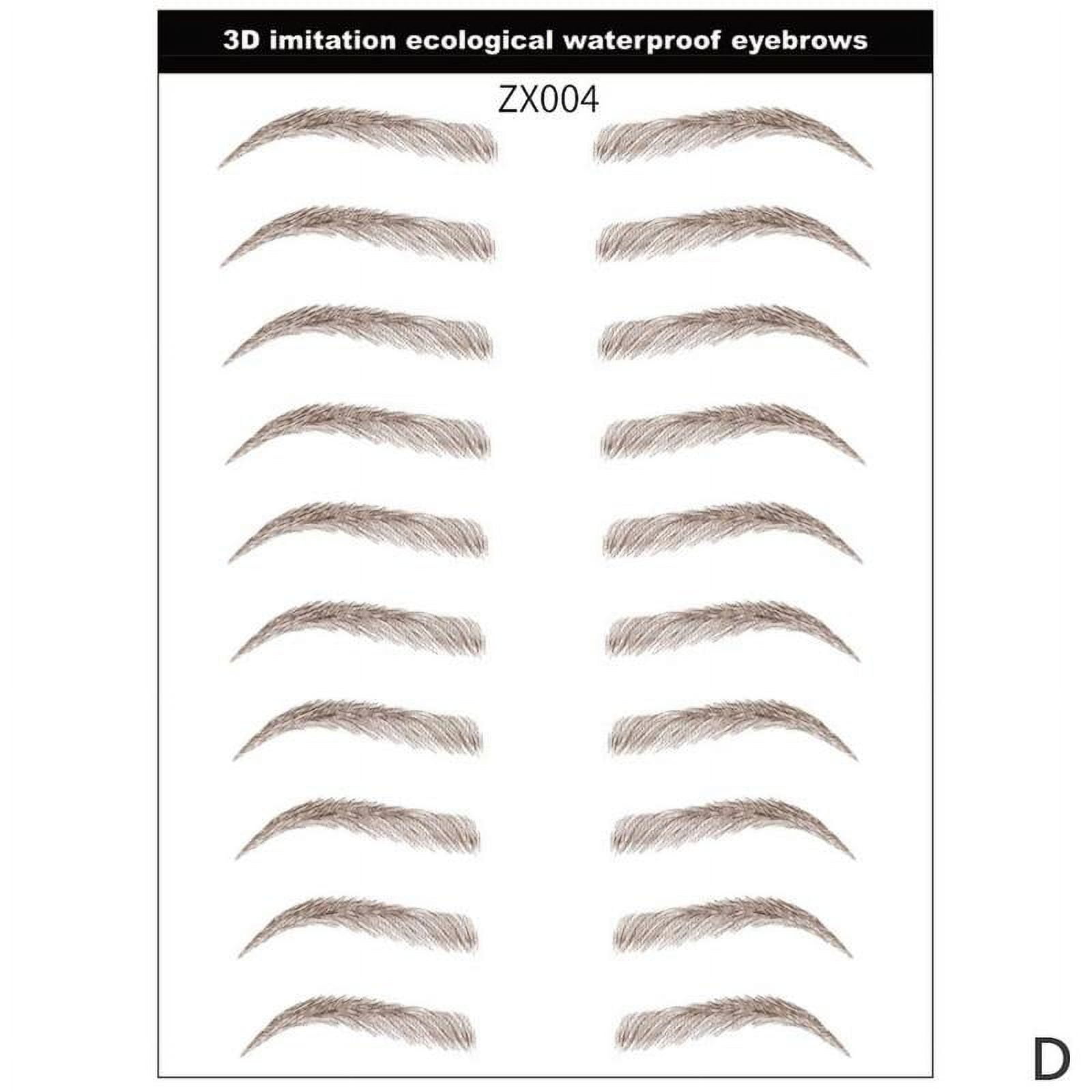 6D Eyebrow Tattoos Stickers Eyebrow Water Transfers Stickers 9/10 Pair ...