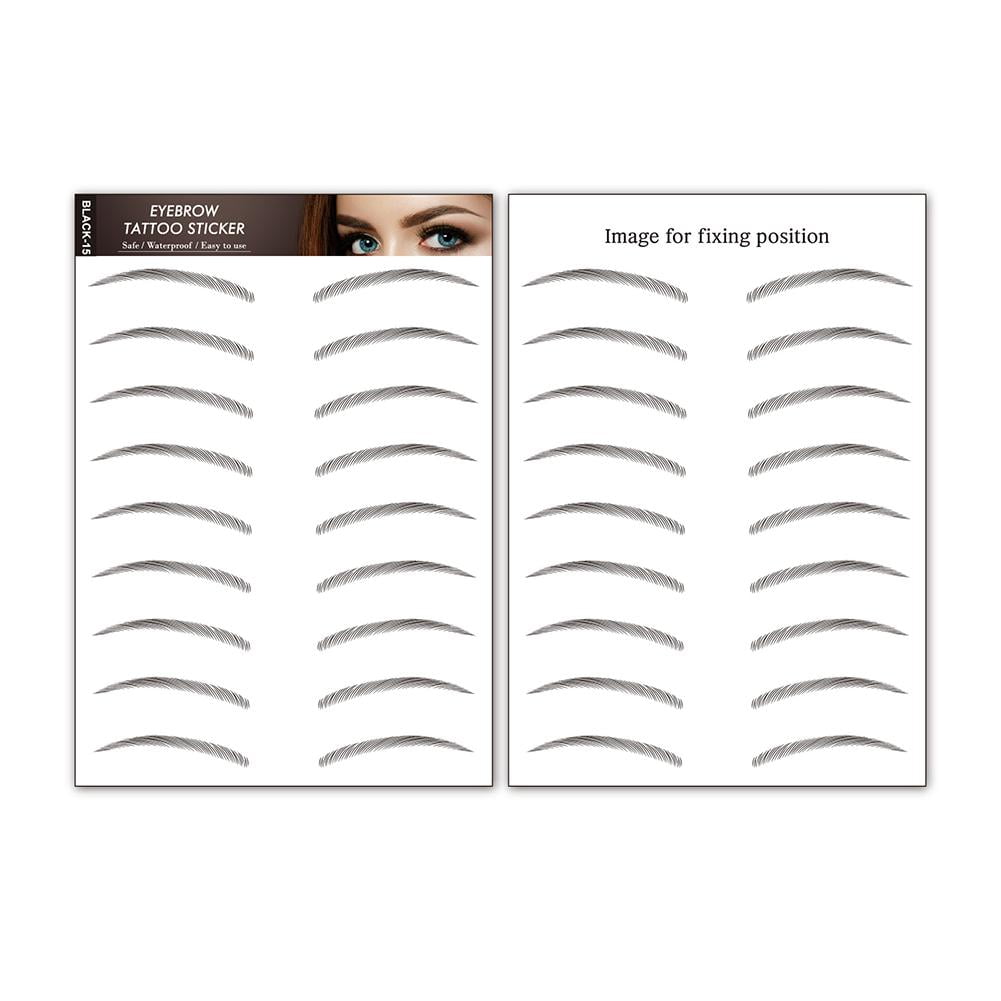 6D Eyebrows Tattoo Real Look Sticker False Eyebrow Waterproof Stick On ...