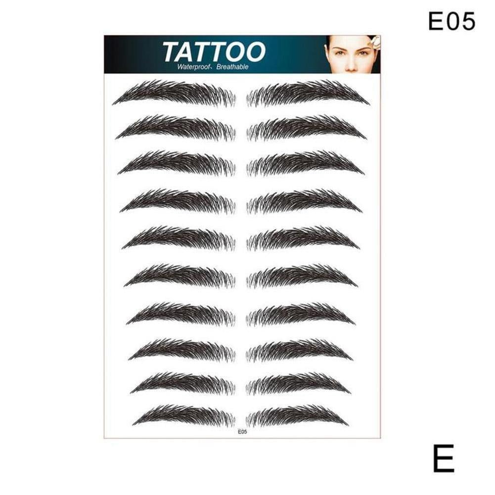6D Eyebrows Tattoo Real Look Sticker False Eyebrow Waterproof Stick On ...