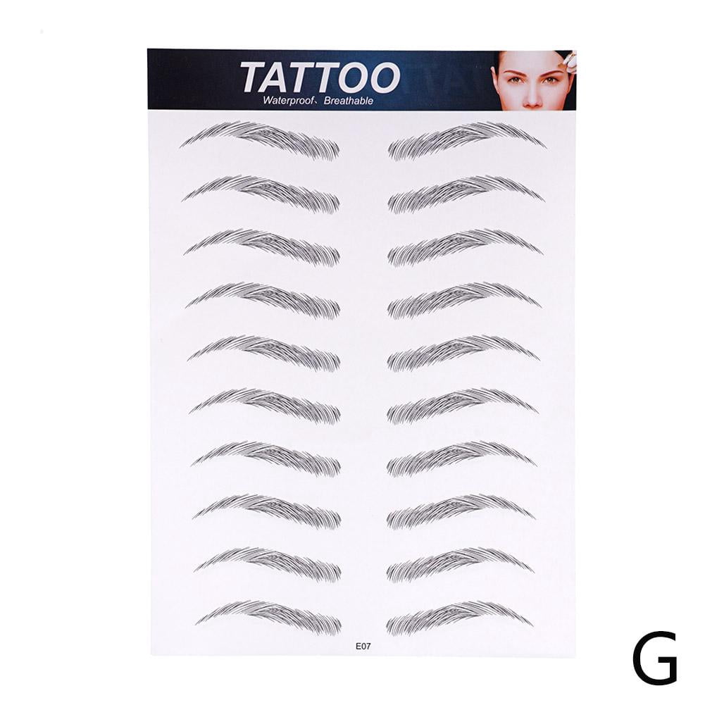 6D Eyebrows Tattoo Real Look Sticker False Eyebrow Waterproof Stick On ...