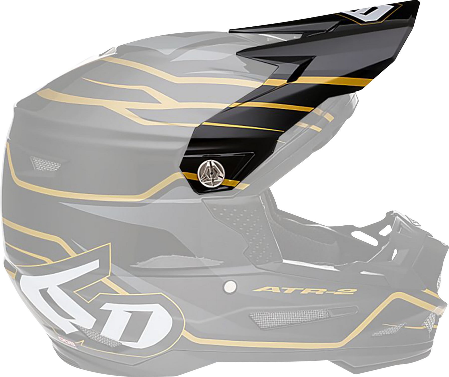 6D Helmets Visor for ATR-2 Helmet - Phase Black/Gold - Walmart.com