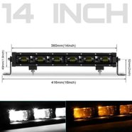 Aurora 10 Inch Waterproof Marine White LED Light Bar with Switch ...