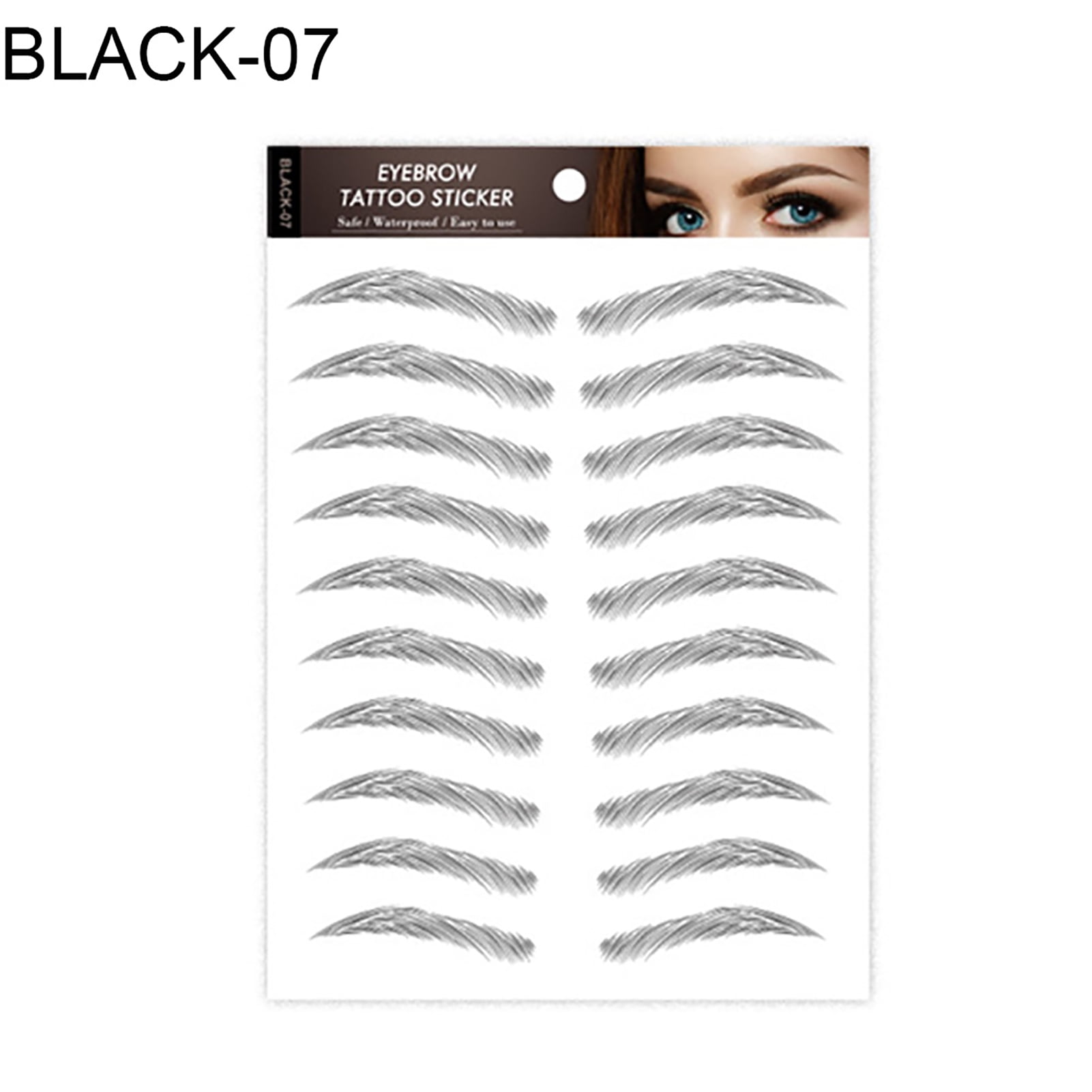 6D Long Lasting Waterproof Natural Bionic Eyebrow Tattoo Water Transfer ...