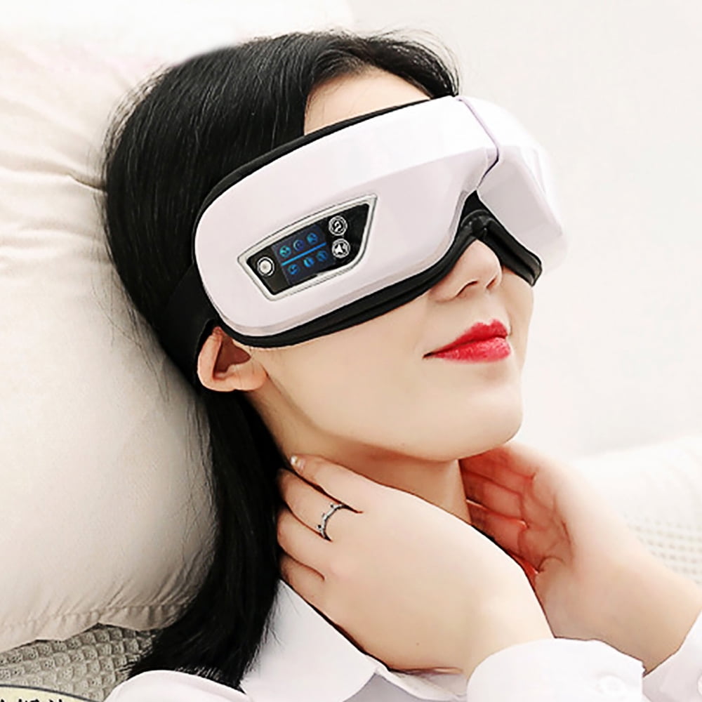6D Smart Vibration Eye Massager Hot Airbag Compress Eye Massage Sleep ...