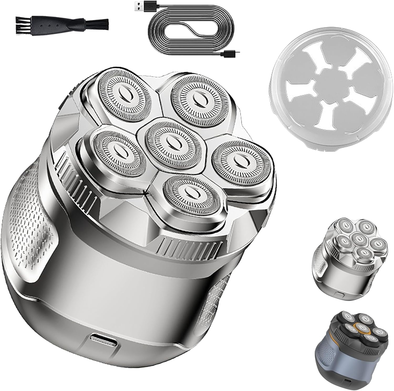 6D Waterproof Head Shaver Kit for Bald Men, High-Speed 6D Magnetic ...