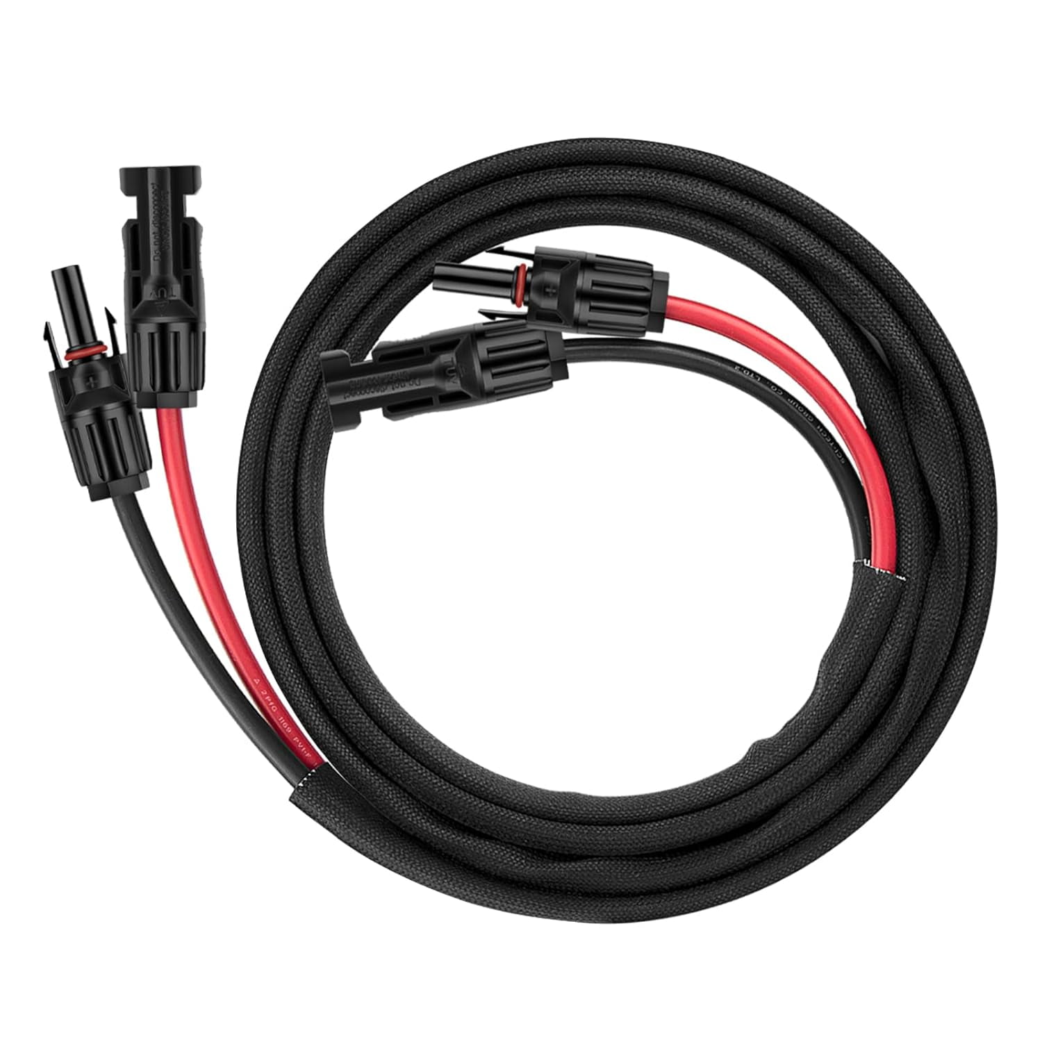 6FT 10AWG Solar Panel Extension Cable with Female and Male Connectors ...