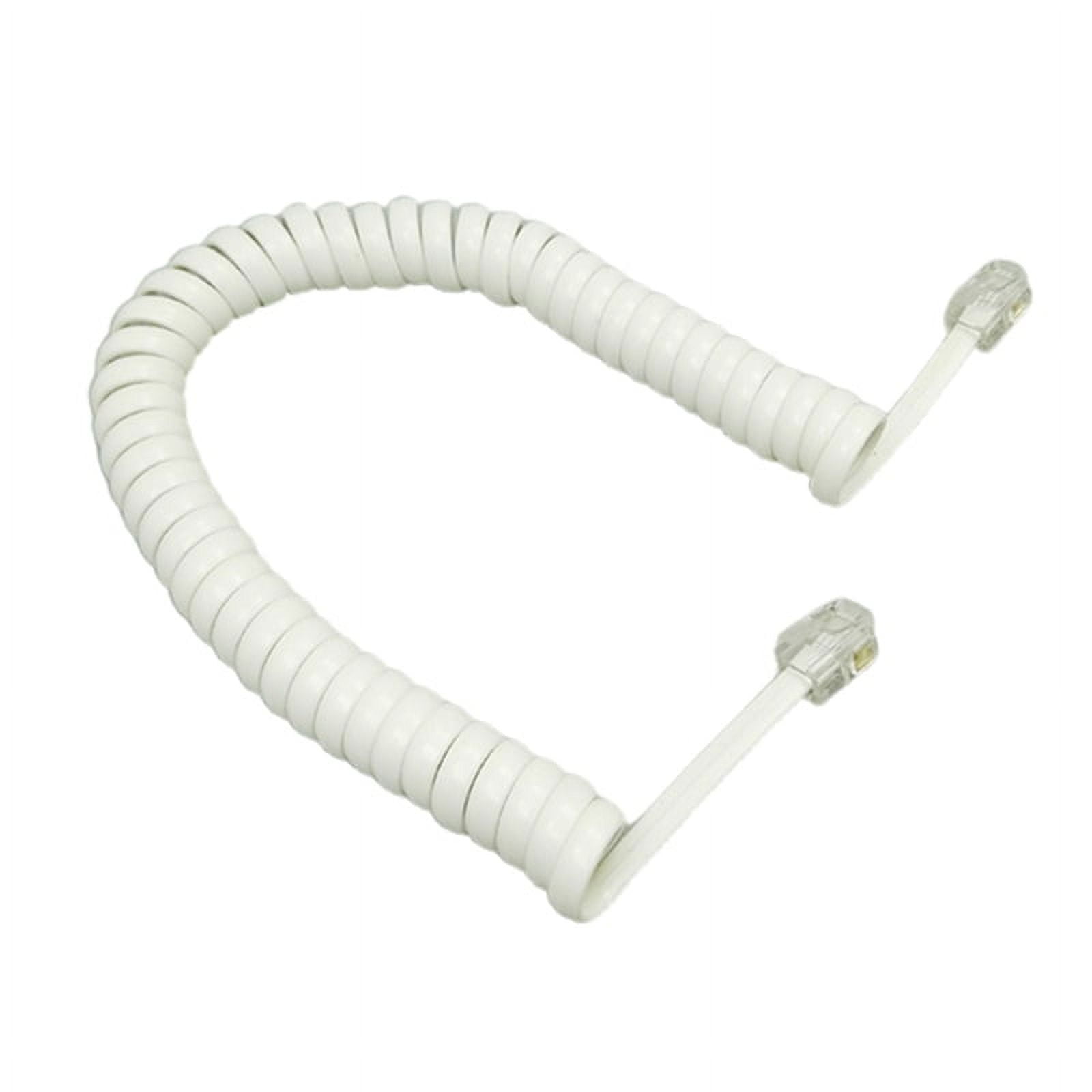 6FT 4-core Coiled Wire Phone Handset Cable Telephone Connection Line ...