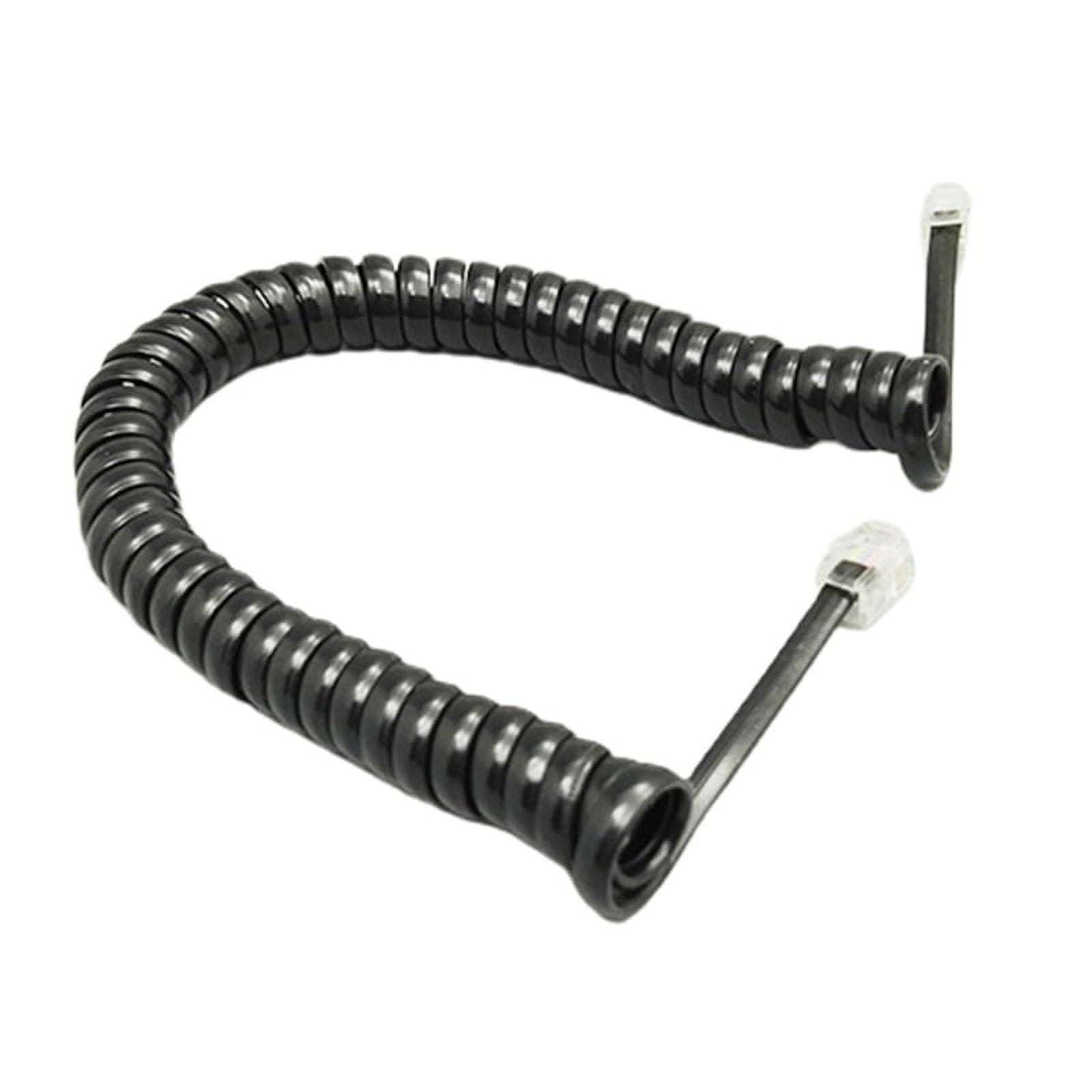 6FT 4-core Coiled Wire Phone Handset Cable Telephone Connection Line ...