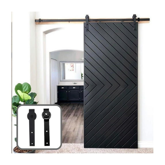 6FT/6.6FT Sliding Barn Door Hanging RailTrack Kit, Cabinet 183CM/200CM ...