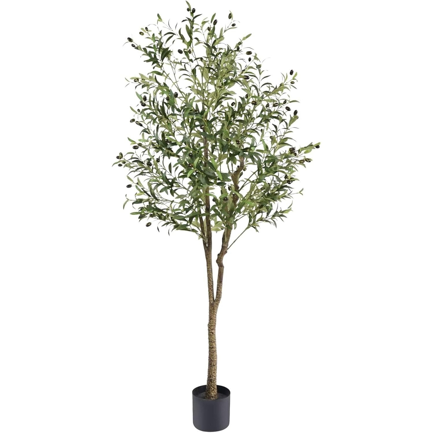 6FT(70.86") Faux Olive Tree, Tall Artificial Olive Tree Indoor with ...