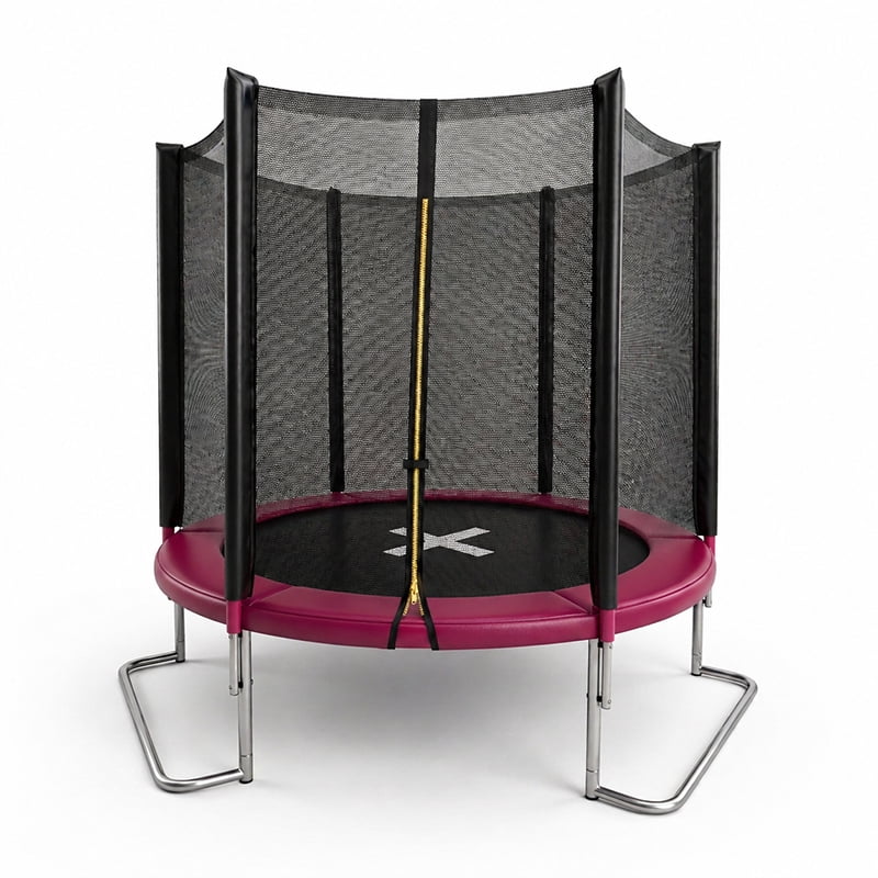 6FT/8.25FT Backyard Trampoline with Anti-Tipping L-Shaped Legs & Safety ...