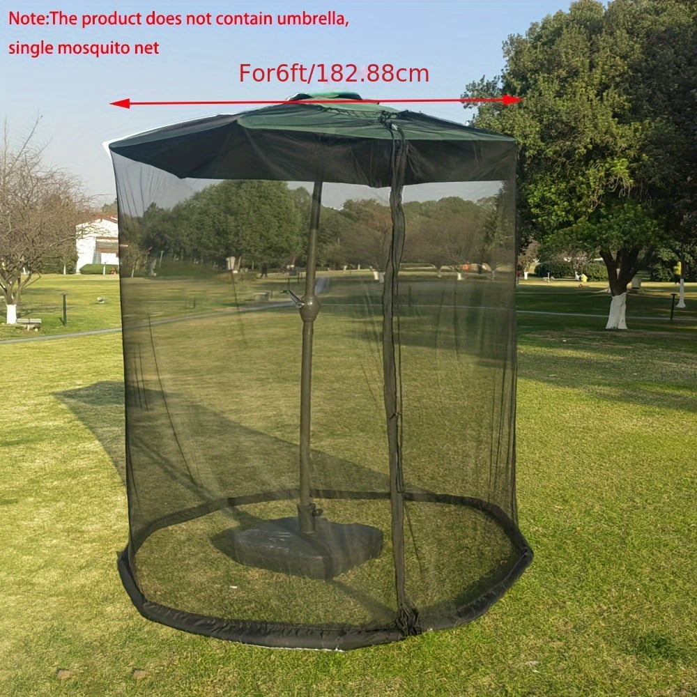 6FT, 9FT, 11FT Mosquito Net with Zipper Door - Patio Umbrella Netting ...