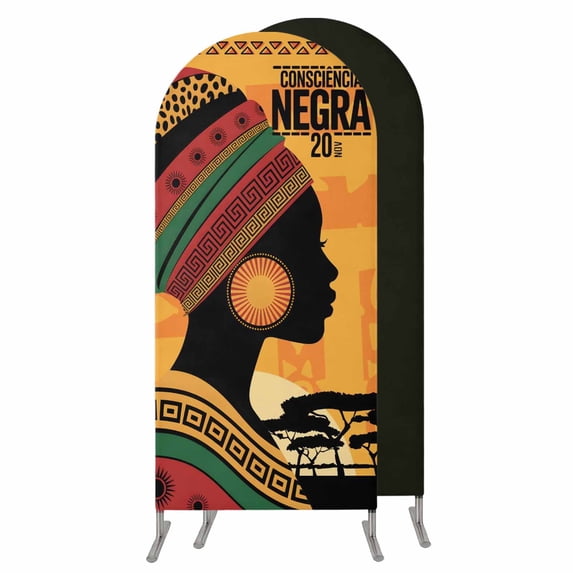 6FT Arch Backdrop Covers, African Women Wedding Arch Cover Stretchy ...