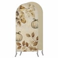 6FT Arch Backdrop Covers, Beige Pumpkin Fall Wedding Arch Cover ...