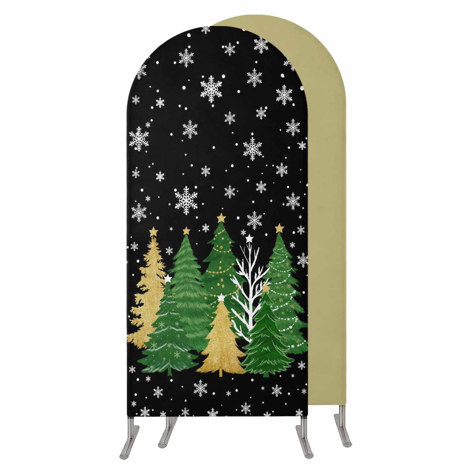 6FT Arch Backdrop Covers, Black Christmas Tree Wedding Arch Cover ...