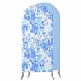 6FT Arch Backdrop Covers, Blue Flowers Wedding Arch Cover Stretchy ...